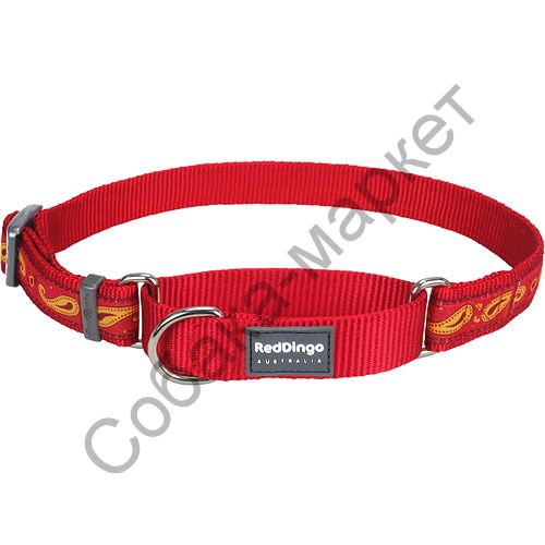 Red Dingo Ошейник-мартингейл лайм Plain 25мм41-62см - asblacimin